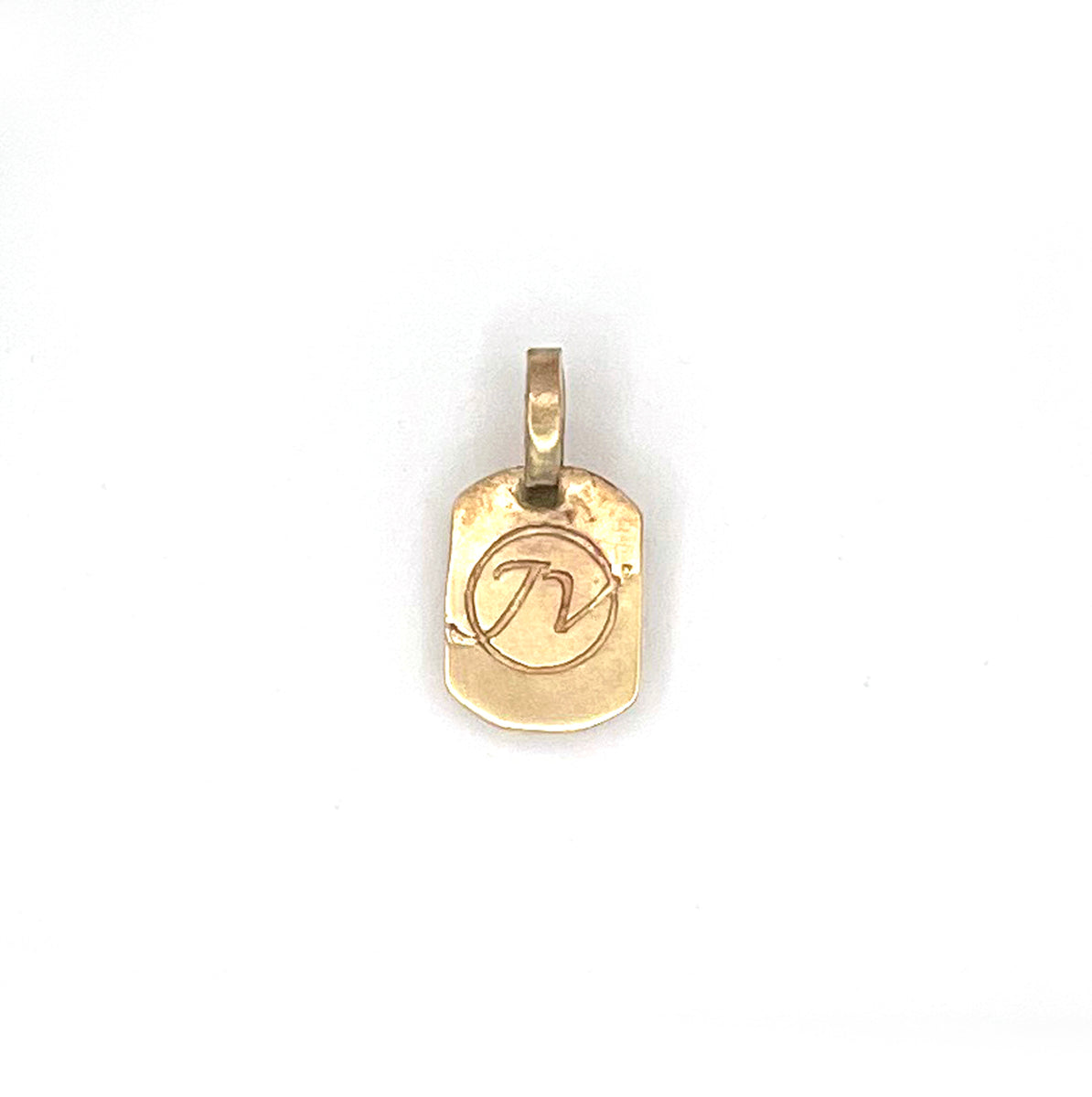 14K Martini Charm, Solid Gold Cocktail Dog Tag Charm, One of a Kind ...